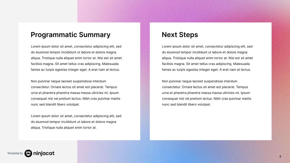 Programmatic Ads Report Template